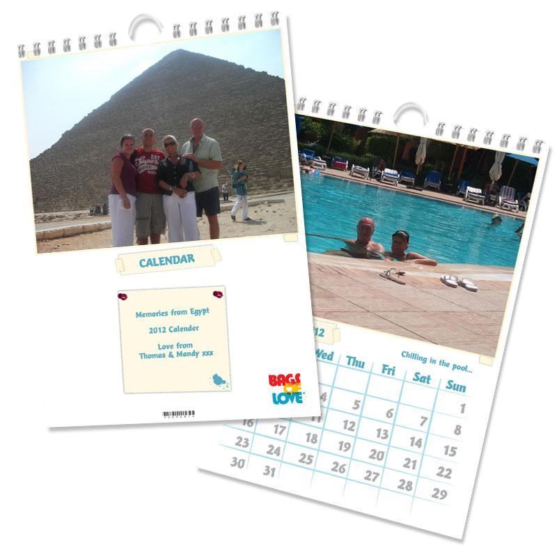 Calendrier mural personnalisé format A5 | Calendrier photos